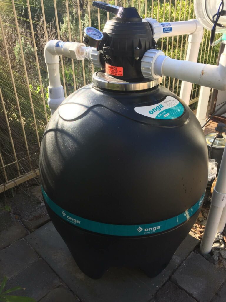 Installation of Onga Pantera P25 sand filter in Perth | Best Price Pool ...