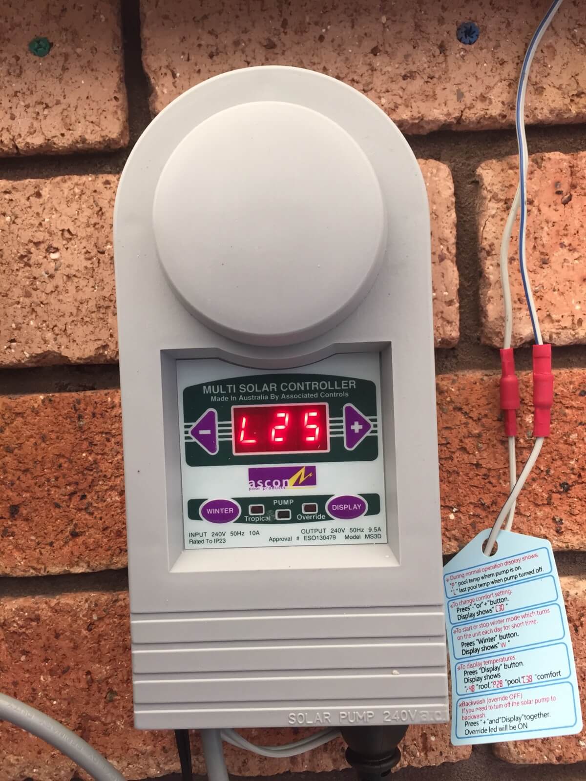 Installation of Ascon Solar Controller in Duncraig | Best Price Pool ...